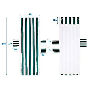 Beach Chair Cover,Pool Chaise Lounge Chair Cover with Pockets,Microfiber Chaise Lounge Chair Towel Cover for Hotel Vacation Sunbathing Garden Lawn Chair,No Sliding,Quick Drying.