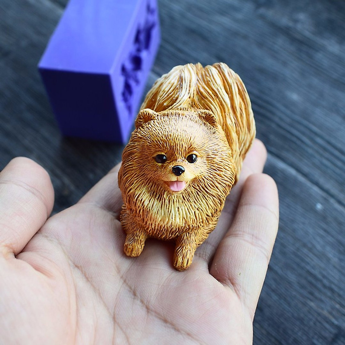 Cute Dog Silicone Molds Chocolate Fondant Molds,Runloo 3D Puppy Dog Soap Molds Pomeranian Candle Moulds