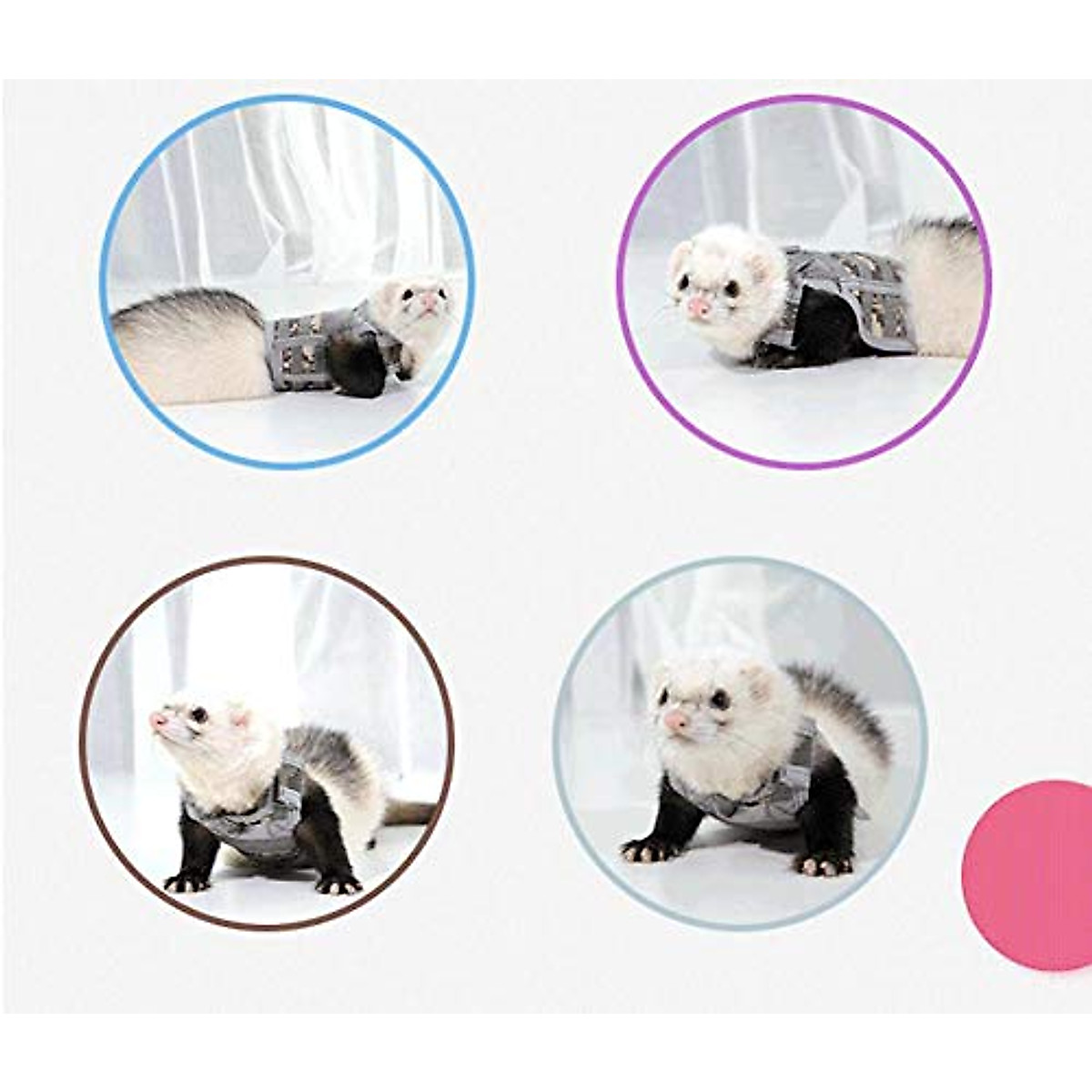 Ferret Clothes Small Animals Harness Military Style Adjustable Shoulder Straps Soft Mesh Comfort Durable Nylon Padded Vest Ferret Guinea Pig Hamster Bunny Kitten Puppy Small Pet Clothes Accessory