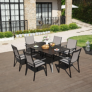 MEOOEM Patio Dining Chairs Set of 2, Outdoor Patio Chair Textilene Metal Chairs Weather Resistant Modern Furniture for Garden Backyard