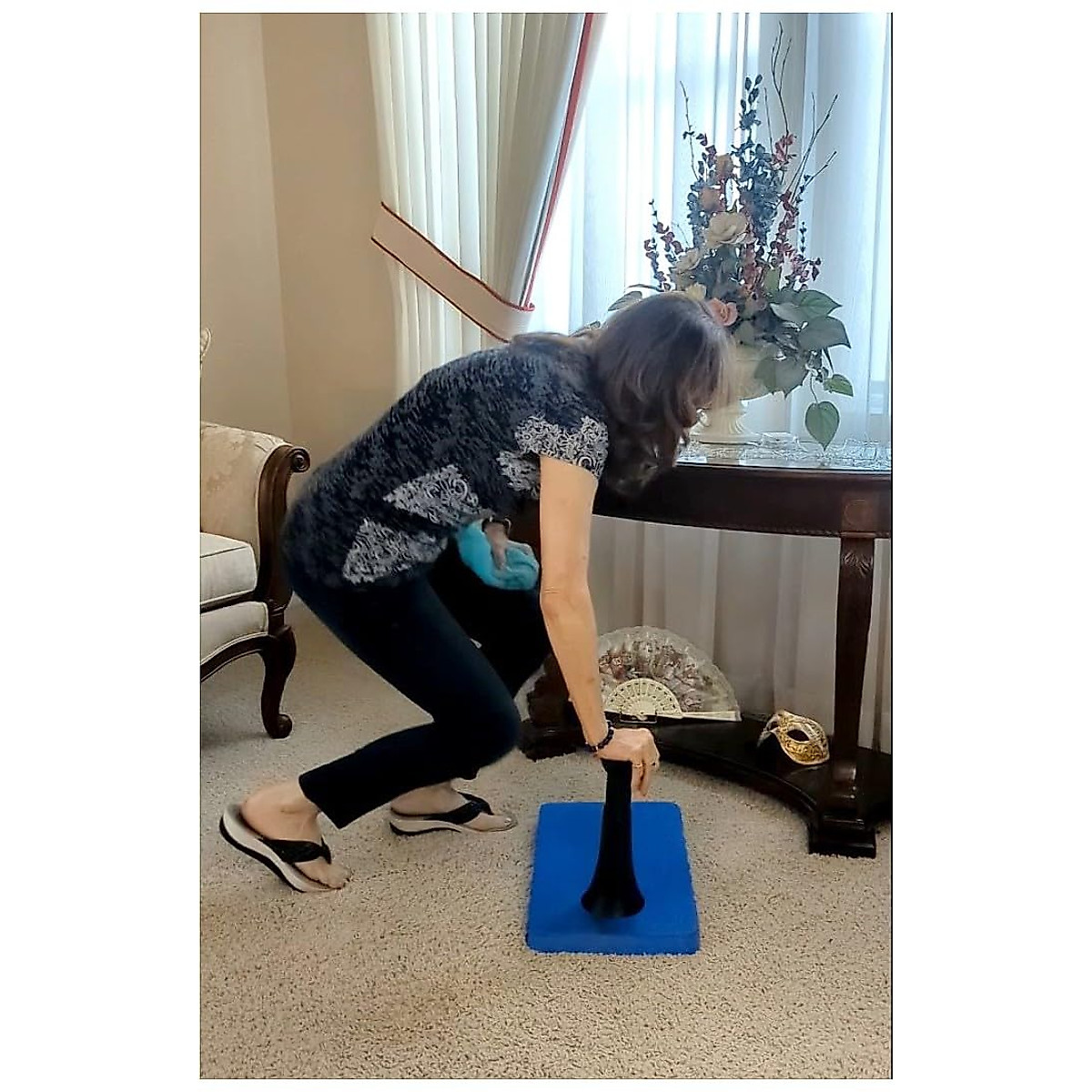 Innprodica Mobility Aid Tool Help-Me-Up Garden Kneeling pad with Support Post Handle Grip to Reduce Knee and Back Stress. to Help with Kneeling Exercising or Physical Therapy.