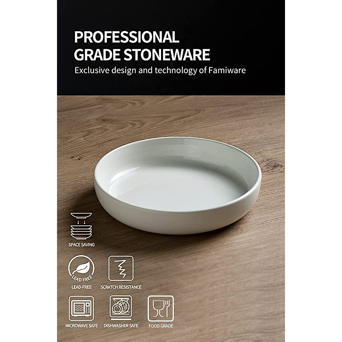 famiware Milkyway 33 oz Bowl Set, Pasta Bowls Set of 4, Salad Bowls Perfect for Your Friend for Housewarming, Thanksgiving, Christmas, Multi-color