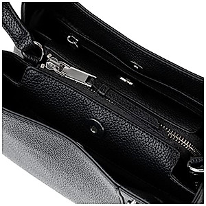 Calvin Klein Adeline Triple Compartment Crossbody, Black/Silver,One Size