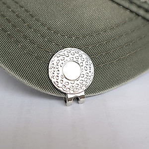 Eshan Magnetic Golf Hat Clips 10 pcs Silver Ball Marker Holders for Golf Gloves Hats Bags Caps Visor Belt