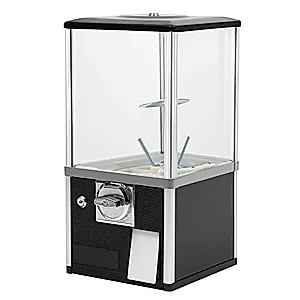 Commercial Vending Machine, Candy Gumball Vending Machine Gumball Bank Candy Vending Machine Prize Machine for 1.18-2.17in Toys/Candies, 11.42 * 10.24 * 20.87 in (Black)