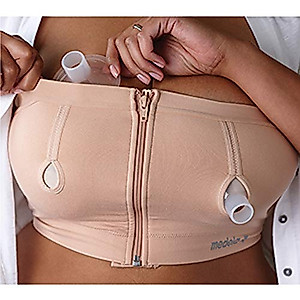 Medela Easy Expression Hands Free Pumping Bra, Nude, Small, Comfortable & Adaptable with No-Slip Support for Multitasking