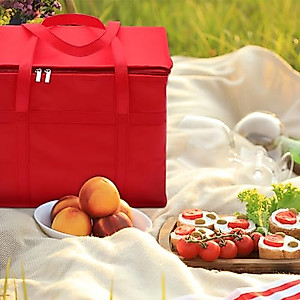 LABRIMP 4pcs Insulation Bags Insulated Thermal Bags Food Bag Freezer Shopping Bags Insulated Thermal Bags for Cold Food Insulated Bag Cooler on Wheels Warmer Bags Non-Woven Fabric