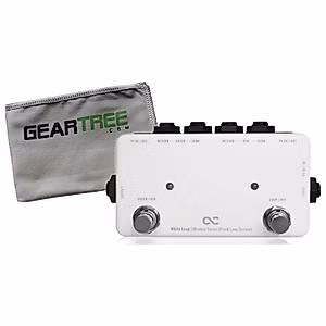 One Control White Loop 2-Channel Loop Flash Switcher Pedal Bundle w/Polish Clot