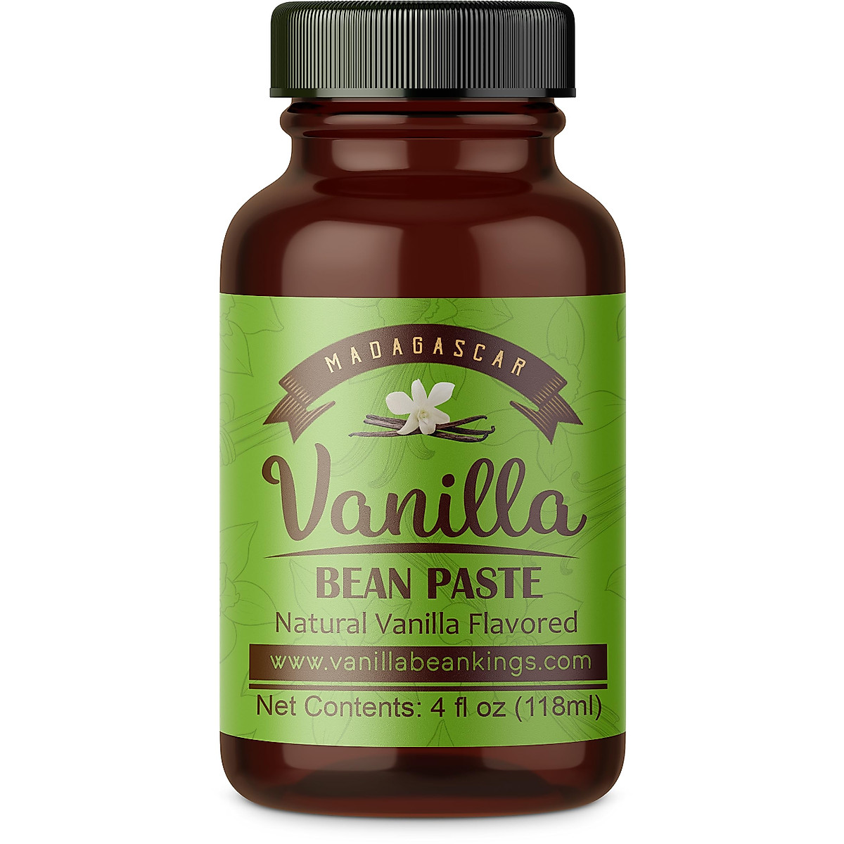 Vanilla Bean Paste for Baking and Cooking - Gourmet Madagascar Bourbon Blend made with Real Vanilla Seeds - 4 Ounces