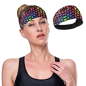 Unisex Workout Headbands Colorful-Autism-Awareness Elastic Yoga Sweatband Stretchy Sports Hairband