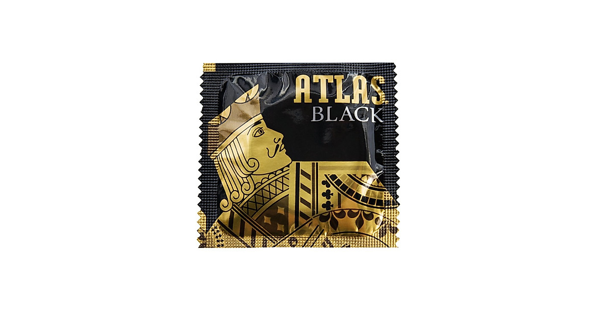 Atlas Black Lubricated Condoms 100 Pack - Secure & Stylish