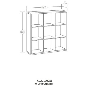 Sauder Miscellaneous Storage Engineered Wood 9-Cube Organizer in Rural Pine