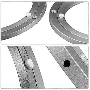 CBTONE 12 Inch Aluminum Lazy Susan Bearing Turntable Bearings 300mm Silver Turntable Swivel Plate Hardware for Dining-Table