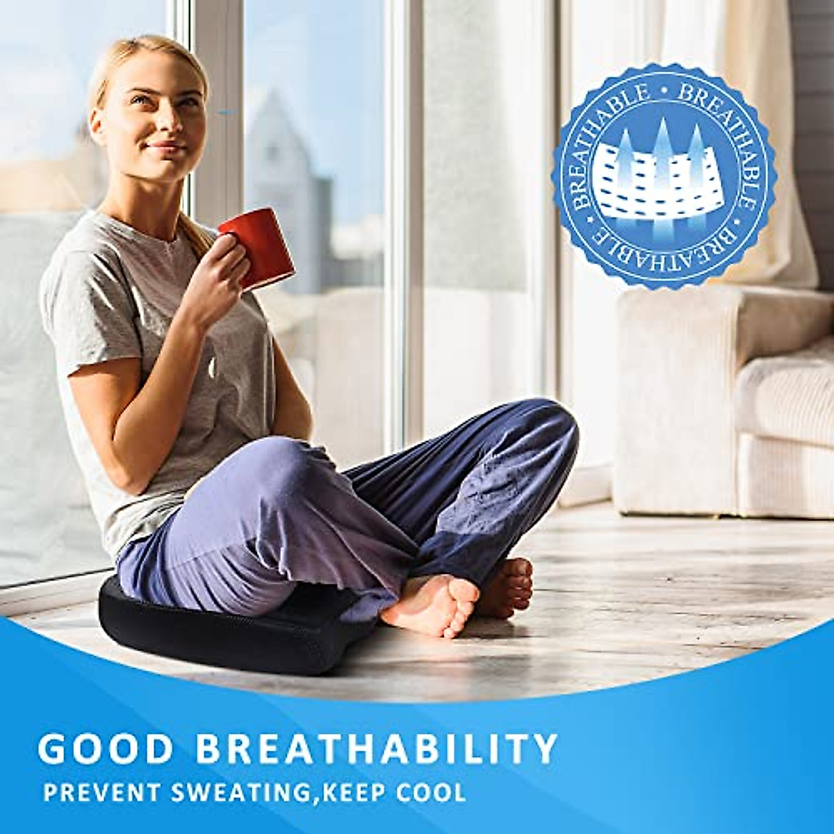 Dreamer Car Seat Cushions for Office Chairs/Sciatica Pain Relief Pillow - Memory Foam Office Chair Cushions/Desk Chair Cushion/Computer Chair Cushion for Tailbone Pain Relief