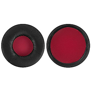 Geekria QuickFit Replacement Ear Pads for Sony MDR-ZX600 Headphones Ear Cushions, Headset Earpads, Ear Cups Cover Repair Parts (Black/Red)