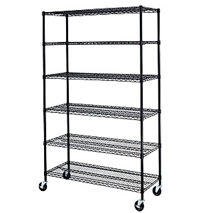 Formosa Covers | Wire Storage Shelving Unit Cover for Garage, Office, Construction Organization, fits Racks 48"Wx18"Dx72"H (Cover Only Black)