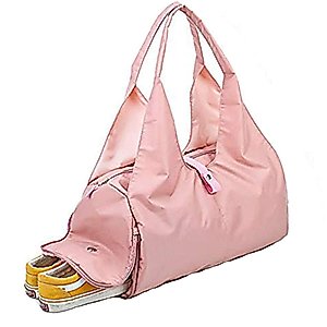 UIYTR Yoga Mat Gym Bag Fitness Bags for Women Men Training Sac De Sport Travel Gymtas Nylon Outdoor Travel Sports Carry On Gym Bag (Pink)