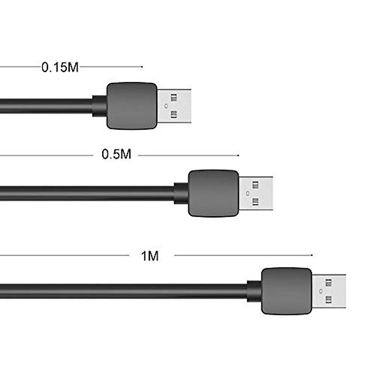 Lysee Data Cables - High Speed USB 2.0 4 Ports Splitter Hub Notebook USB Extension Multi-Interface Hub Mobile Phone Holder - (Cable Length: 0.5M)