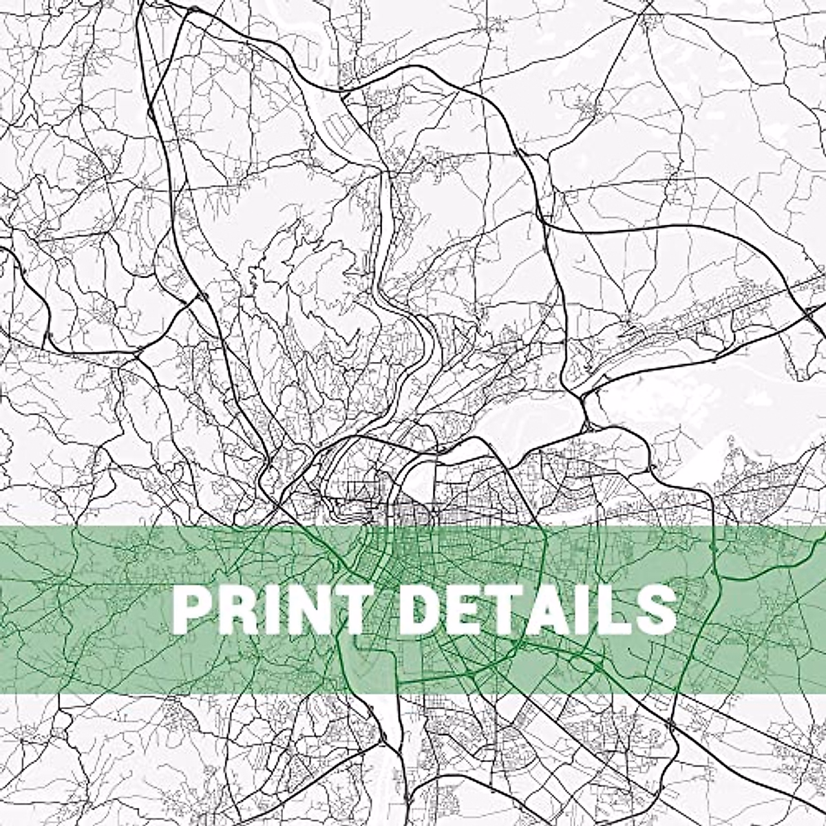 Dear Mapper Lyon France View Abstract Road Modern Map Art Minimalist Painting Black and White Canvas Line Art Print Poster Art Print Poster Home Decor (Set of 3 Unframed) (16x24inch)