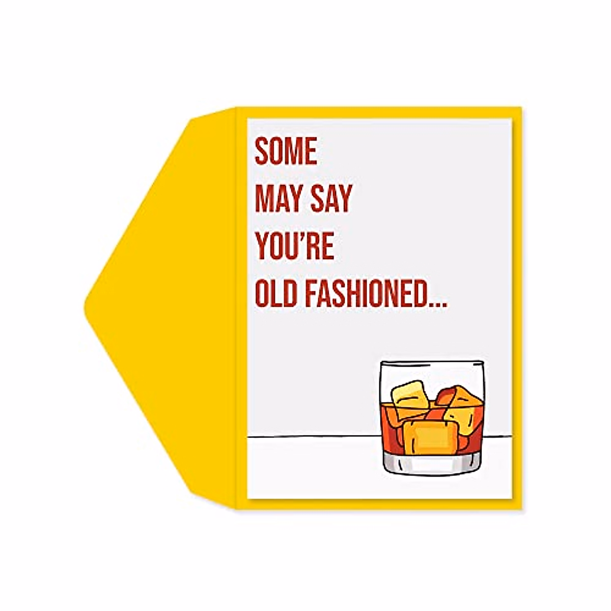 Graphique Old Fashioned Birthday Card | Ideal for Him | Family and Friends | Color-Coordinated Envelope | 5" x 7"