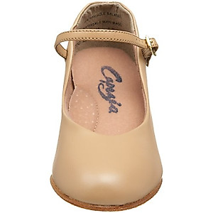 Capezio Women's Jr. Footlight Character Shoe,Caramel,7.5 W US