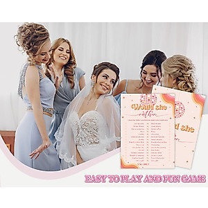 Disco Ball Would She Rather Game for 30 Guests with Game Cards, The Last Disco Bridal Shower Game, Boho Bridal Shower Decorations, Wedding Shower or Bachelorette Party Supplies - 04