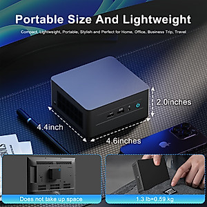 Intel NUC 12 NUC12WSHi7 Wall Street Canyon Mini Computer 12th Gen Intel Core i7-1260P, 12 Cores(4P+8E), 16 Threads, 18MB Intel Smart Cache, Intel Iris Xe Graphics,16GB RAM, 512GB PCIe SSD, Win 11 Pro