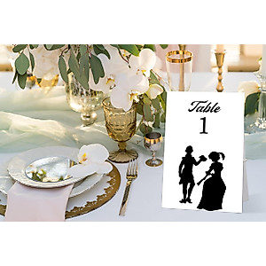 Cartoon Table Numbers 1-20 with Head Table Card & Stands Holders, Elegant 4 x 6 Inch Place Seating Sign for Baby Shower, Wedding Reception, Birthday Party Event Centerpiece Decorations