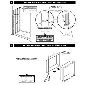 Sunrosa Gray Shower Niche Stainless Steel, Ready for Tile, Waterproof 11.8" x 23.6" Bathroom Recessed Niche with 1 Divider, Organizer Storage for Shampoo & Toiletry Storage