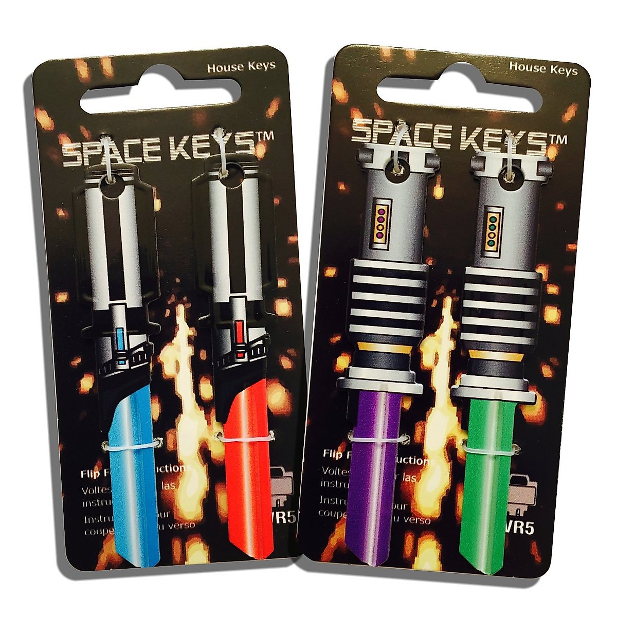 Set of 4 Saber Shaped Space Keys™ - Weiser WR5 WR3