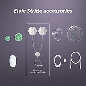 Elvie Stride Connect Kit (Double) | Breast Pump & Breastfeeding Essentials | Breastfeeding Accessories for Breastmilk Storage & Breast Pumps