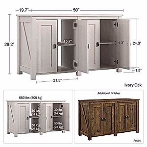 Ollie & Hutch Farmington 55 Gallon Aquarium Stand, Ivory