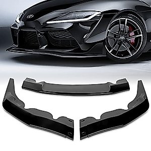 DriftX Performance, 3PCS Front Bumper Lip Kit fit for Compatible with 2019-2023 Toyota Supra A90, STP-Style Splitter Trim Protection Spoiler, Air-Dam-Chin-Diffuser (Painted Black)
