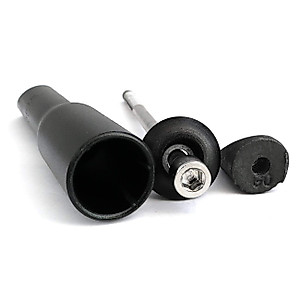 LQ Industrial Bike Fork Stem Extender 22.2mm/0.87inch Black Aluminum Alloy Road Mountain Bike Bicycle Stem Riser Adapter for 1 1/8" Threadless Steerer Tubes