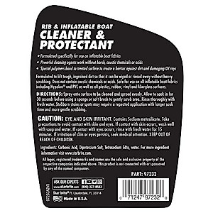 STAR BRITE Rib & Inflatable Boat Cleaner & UV Protectant Spray - Lift Dirt, Grime & Restore Color While Protecting Against Salt Deposits, Stains & Sun Damage 32 OZ (097232)