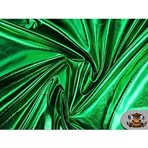 1 X Spandex Metallic Emerald Green Fabric /60"/ Sold by The Yard
