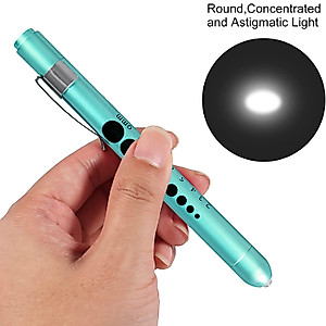 AOICRIE Diagnostic Medical Penlight, Mini Reusable LED Penlight Flashlight Pen Torch, Torch Doctor Nurse Emergency Pen Light with Pupil Gauge and Ruler