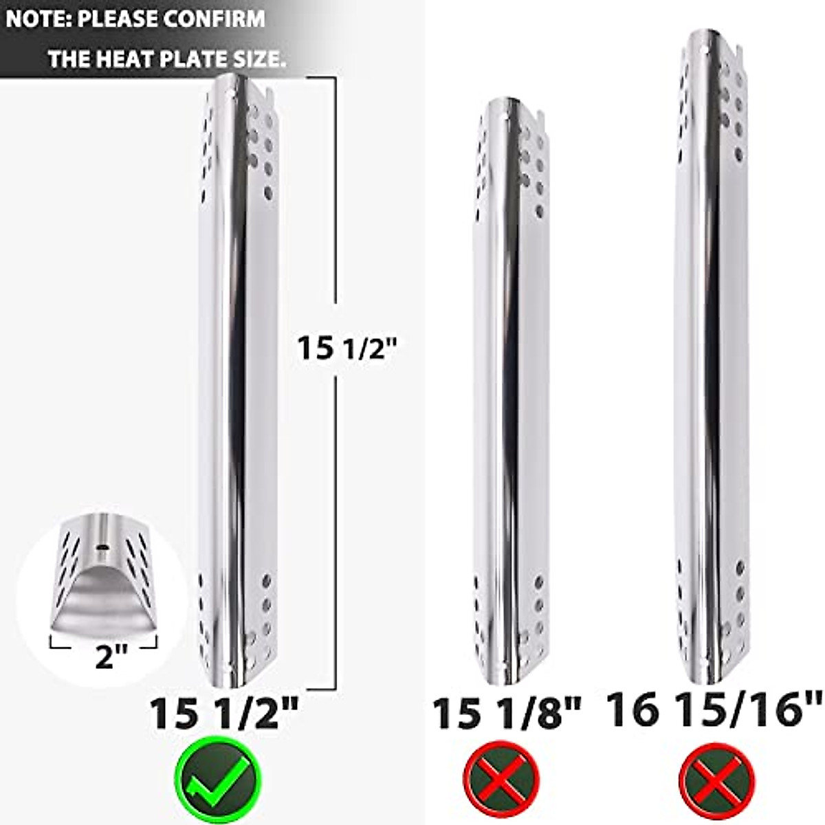 Yiming Grill Replacement Parts for Charbroil Advantage Series 4 Burner 463344116, 466344116 Gas Grill Models. Pipe Burner Tube, Heat Plate Tent Shield, Crossover Tube Replacement Kit for Charbroil.
