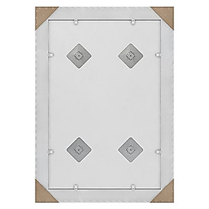 Delta Wall Mount 21 in. x 28 in. Small (S1) Rectangular Framed Float Mounting Bathroom Mirror in Matte White with Standard Glass