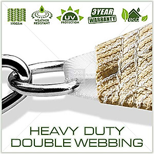 Colourtree Right Triangle Beige 10' x 10' x 14' Sun Shade Sail CNAPRT10 Canopy Fabric Cloth Screen, Water Permeable & UV Resistant, Heavy Duty, Carport Patio Outdoor - (We Customize Size)