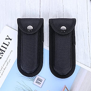 UPKOCH 4pcs for Pocket Holder, Portable Holders Nylon Molle Pouch Tool Sheath Single Utility Case Storage Mini Holster Holder Folding Organizer Pouch, Knife Outdoor