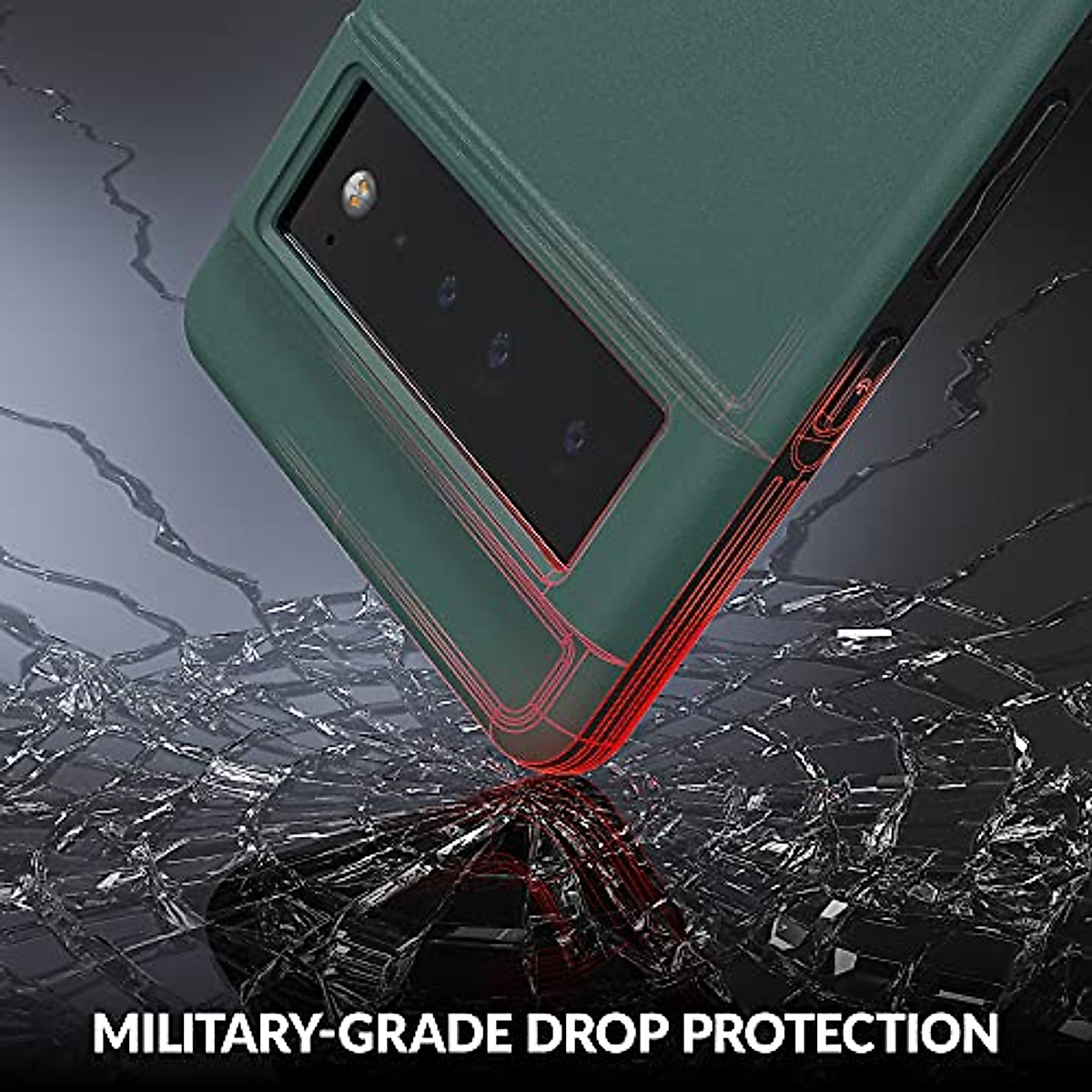Crave Slim Guard for Google Pixel 6 Pro, Shockproof Case for Google Pixel 6 Pro - Forest Green