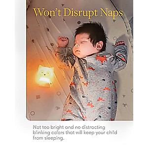 SomeShine Kids Night Light, Rechargeable Glowing Cute Kawaii Lamp Nightlights for Baby Room and Toddler, Portable Animal Lights Auto On Off, Fox Baby Stuff, Children Cute Gifts