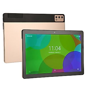 Bewinner 10in Tablet for Android 11, 1080x1960 IPS HD Screen, 4GB RAM 256GB ROM, Octa Core Processor, Dual SIM 4G Call Tablet, Dual Band WiFi Bluetooth Tablet PC (Gold)