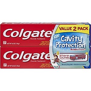 Colgate Kids Toothpaste Bubble Fruit - 4.6oz 2pk