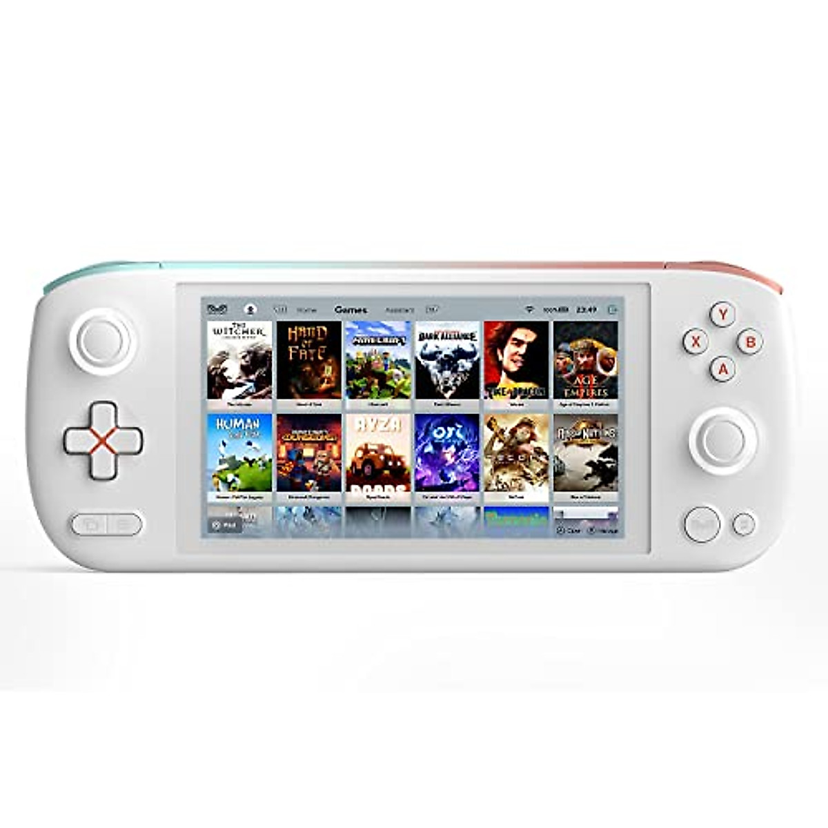 AYANEO Air Handheld PC Game Console,5.5 Inches OLED Touch Screen Video Game Console, Win 11 OS ,CPU AMD R5- 5560U ,7350 mAh Battery, 16GB/512GB (White)