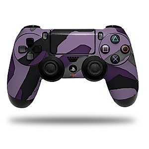 WraptorSkinz Skin Compatible with Sony PS4 Dualshock Controller PlayStation 4 Original Slim and Pro Camouflage Purple (Controller NOT Included)