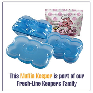 Touch Up Cup Muffin Fresh Storage Container Holder with Lid, Airtight and Reusable, BPA-Free, As Seen On Shark Tank Products, Pack of 2, Holds 12 Fresh Muffins