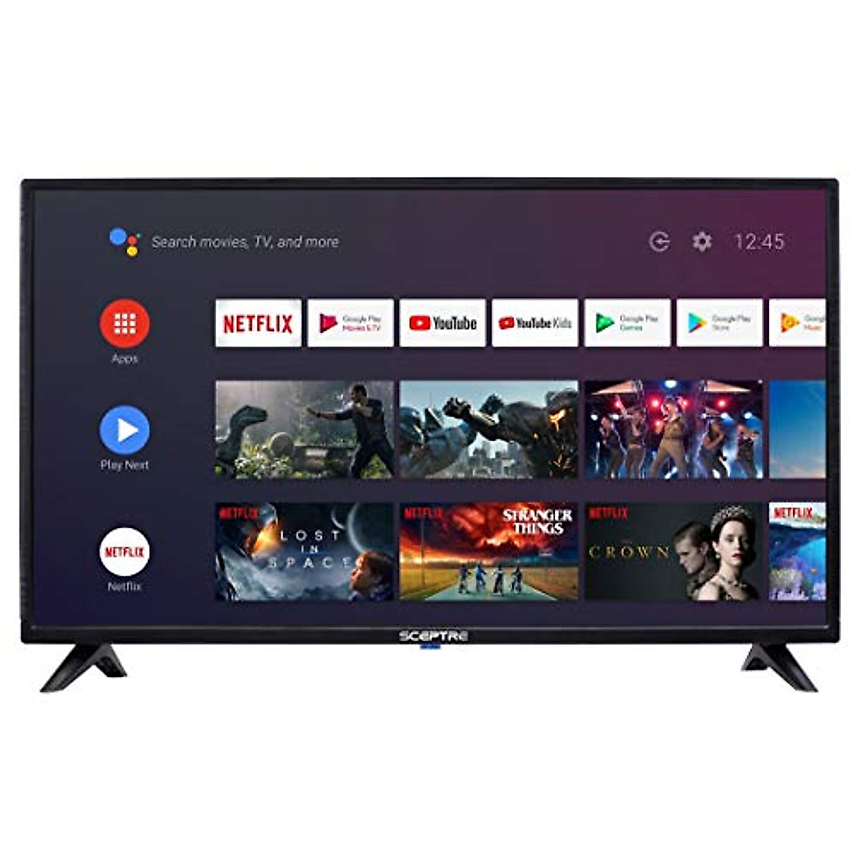 Sceptre Android TV 32-inch Smart LED HD TV Google Assistant Chromecast Bluetooth Remote, Machine Black 2020 (A322BV-SRC)