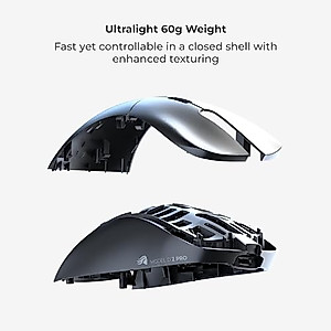 Glorious Gaming Model D 2 PRO Wireless Gaming Mouse - 2.4GHz Wireless 1ms delay, 100M clicks, 60g Ultralight, Long Battery Life, 26K DPI BAMF 2.0 Sensor, Ergonomic, 6 Buttons, PTFE Feet